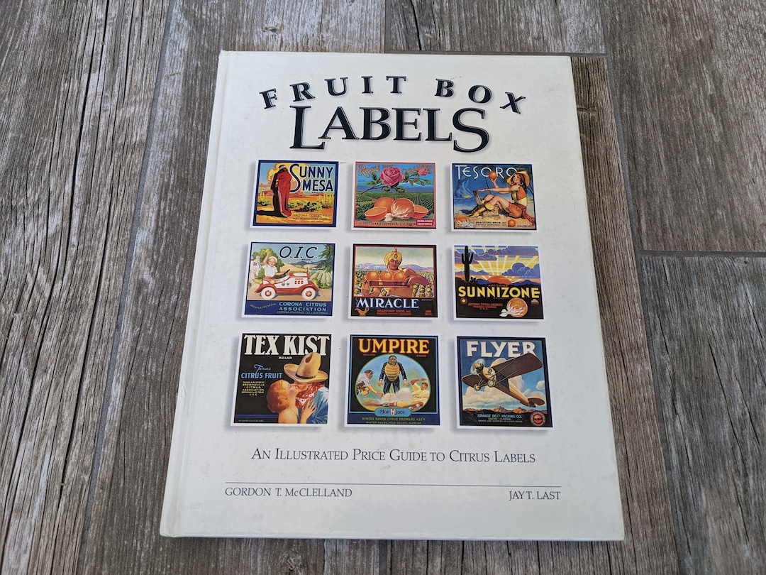 1995 Fruit Box Labels an Illustrated Guide to Citrus Labels by - Etsy