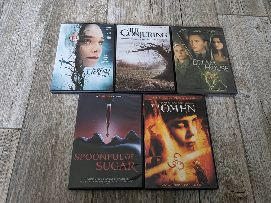 5 Horror Movie DVD Lot the Omen Dream House the Conjuring Everfall ...