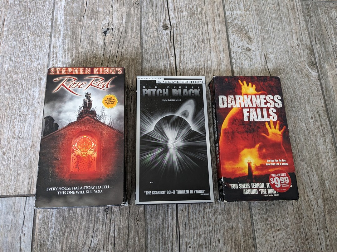 Vintage VHS Horror Movie Lot Darkness Falls Pitch Black Rose Red ...