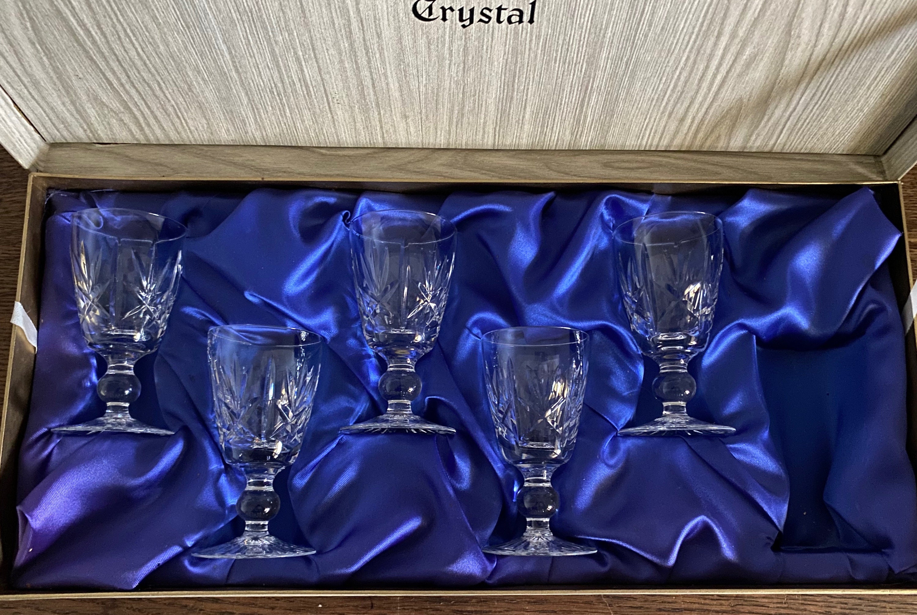 Vintage (1970s) Crystal Glasses, Stuart Crystal, 5x Dessert Wine Port ...