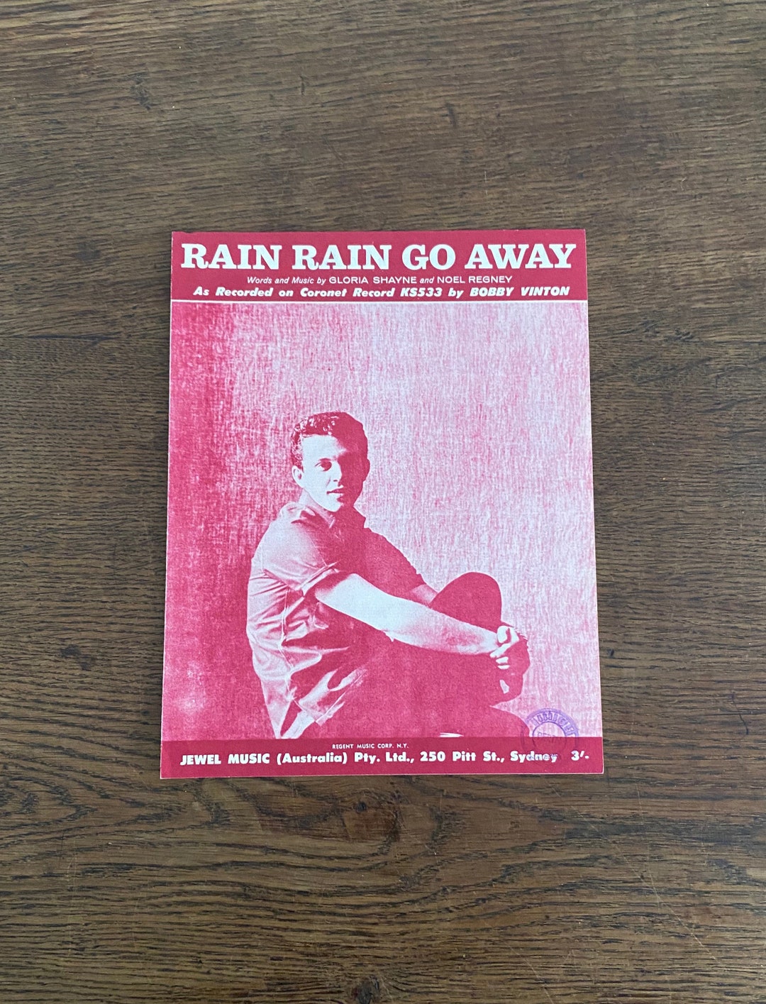 Vintage Sheet Music, Bobby Vinton, Rain Rain Go Away, Words and Music ...