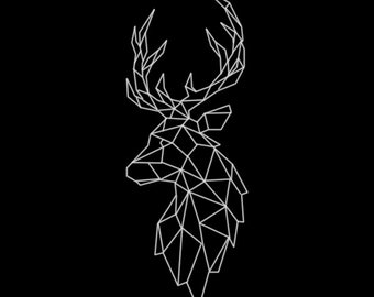 Polygon Deer Svg - Etsy