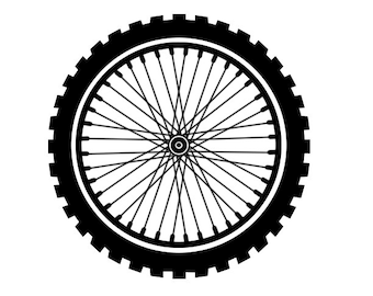 Bike Wheel Drawing - Etsy
