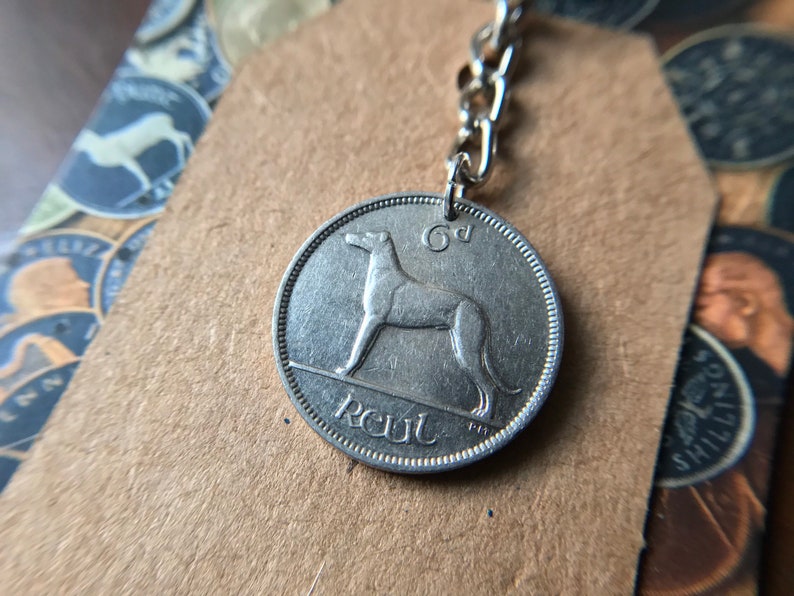 Lucky Silver Sixpence Keyring / Old Irish Coin / Irish | Etsy