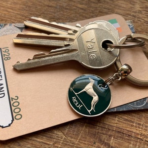 Lucky Silver Sixpence Keyring / Old Irish Coin / Greyhound & Harp /1928 ...