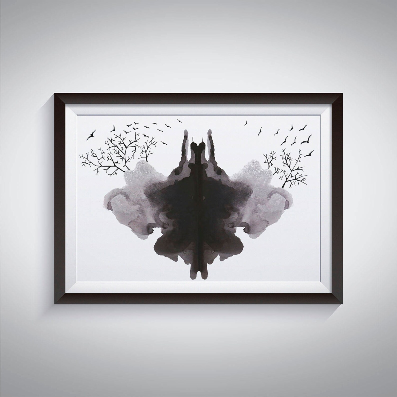 Rorschach Ink Illustration Art Prints Set of 4 - Etsy