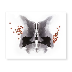 Rorschach Ink Illustration Art Prints Set of 4 - Etsy