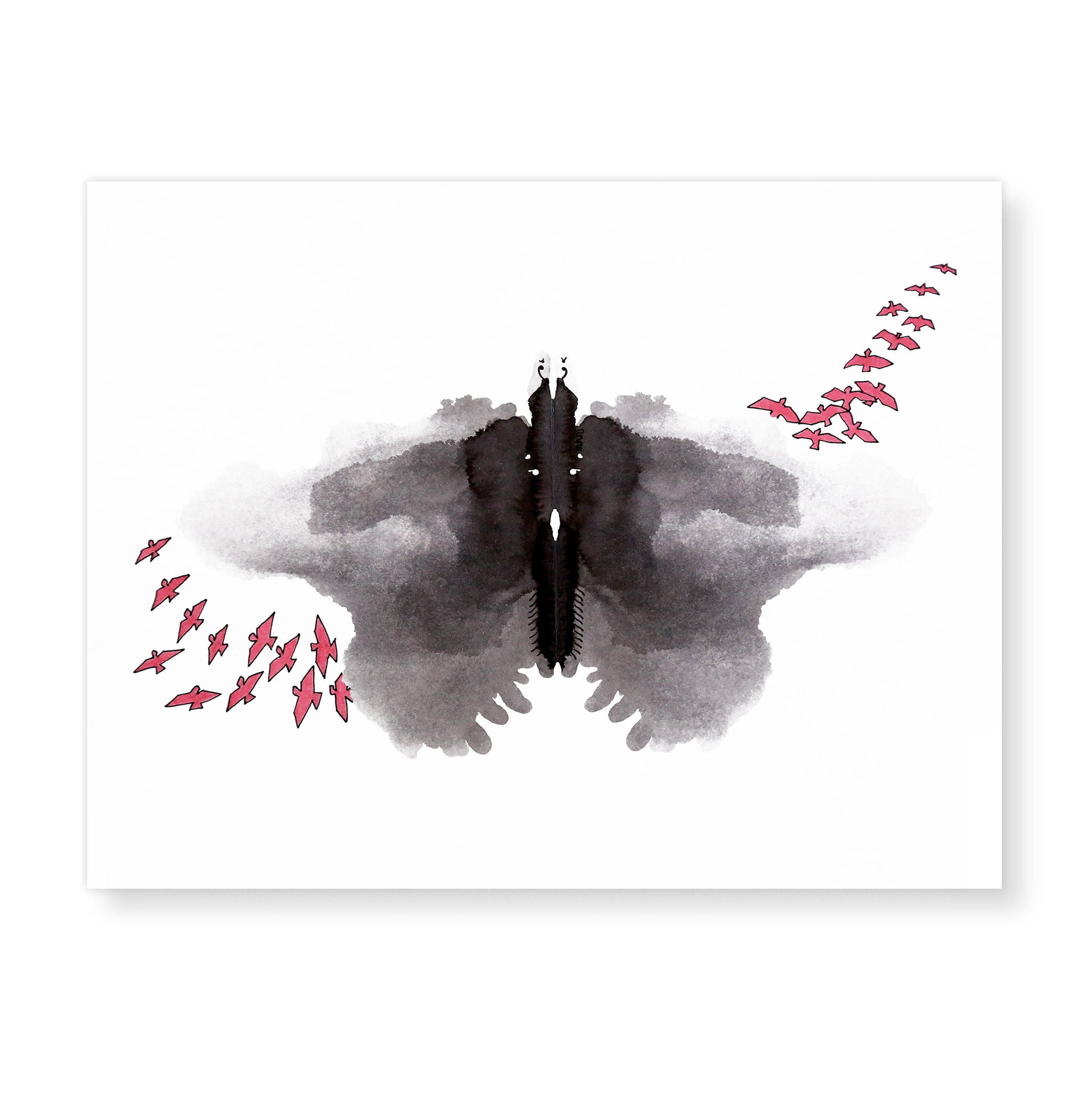 Rorschach Ink Illustration Art Prints Set of 4 - Etsy
