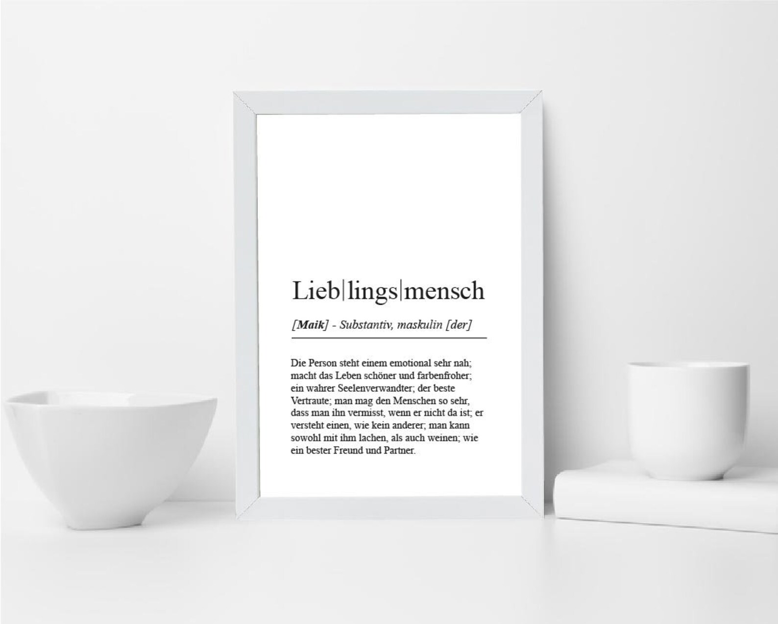 Personalisiertes Bild Definition LIEBLINGSMENSCH Geburtstag - Etsy.de
