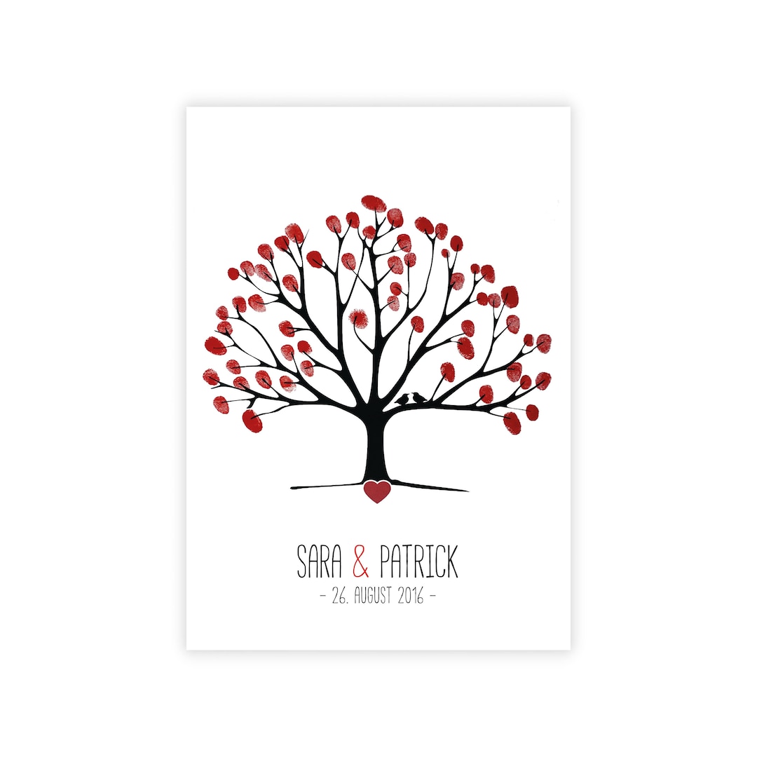 Wedding Tree of Life With Names & Date From the Bride and Groom ...