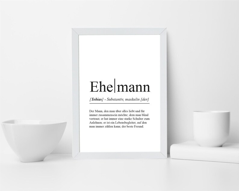 Personalisiertes Bild Definition EHEMANN zum | Etsy