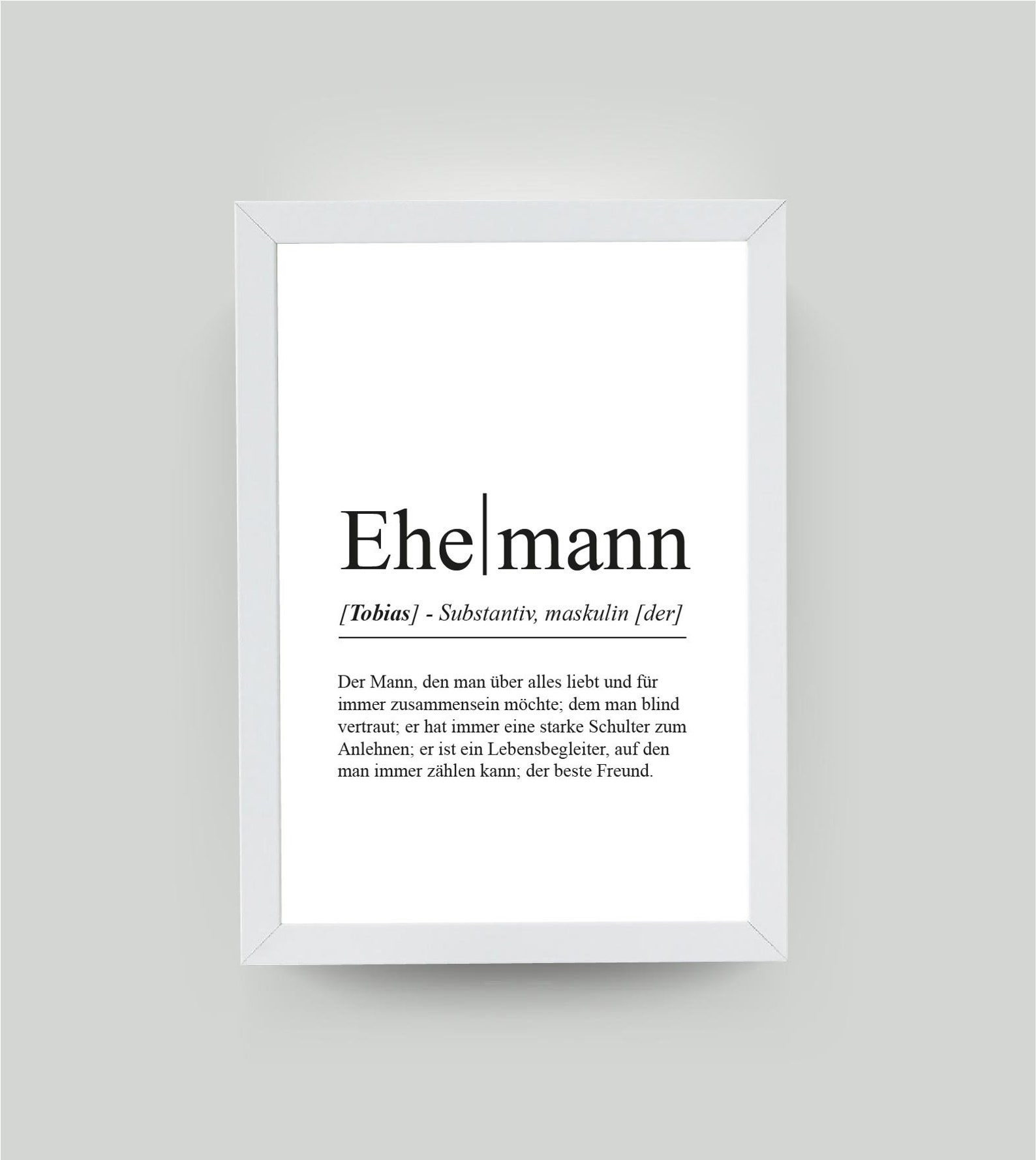 Personalisiertes Bild Definition EHEMANN zum | Etsy