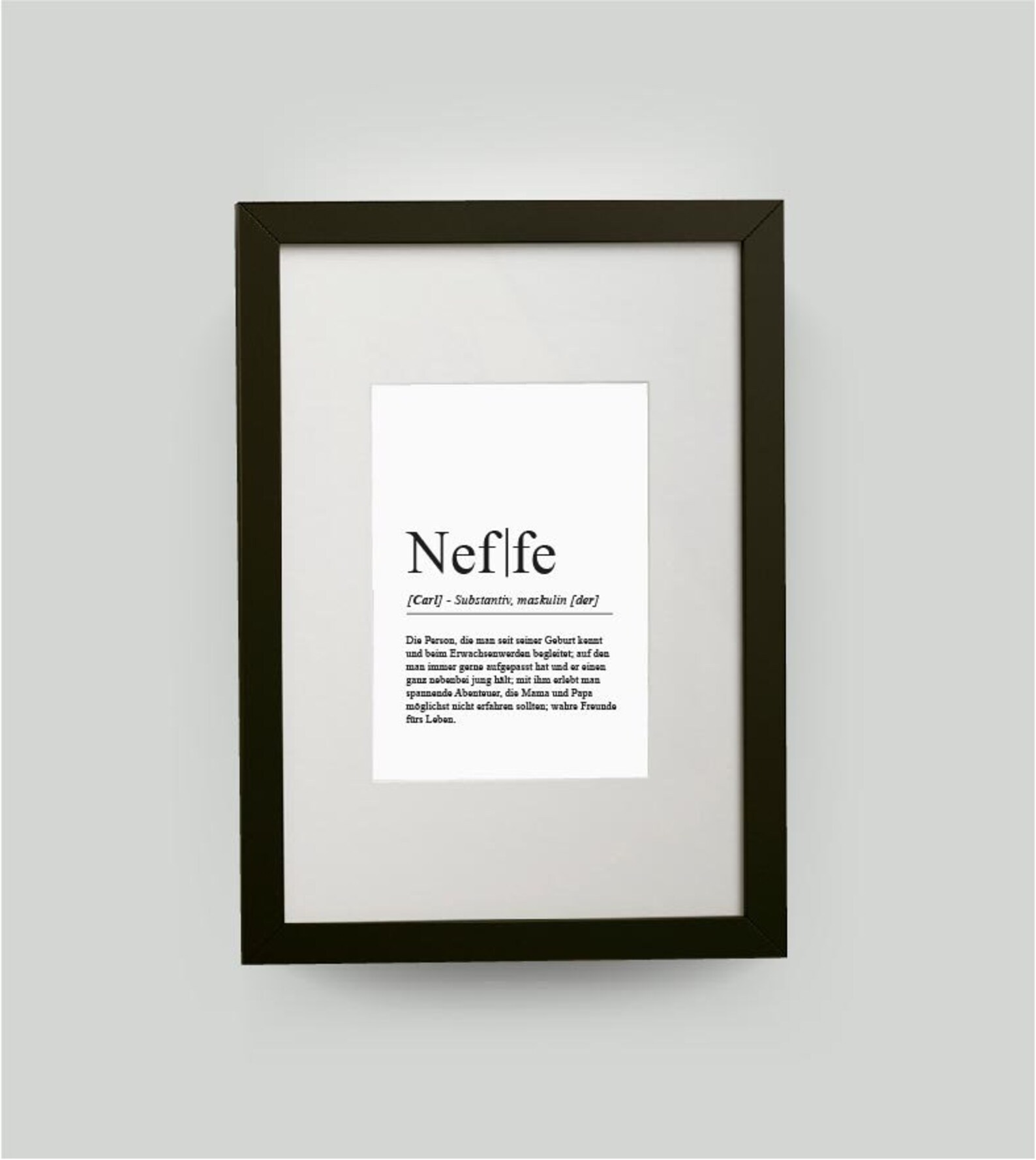 Personalisiertes Bild Definition NEFFE Geburtstag - Etsy