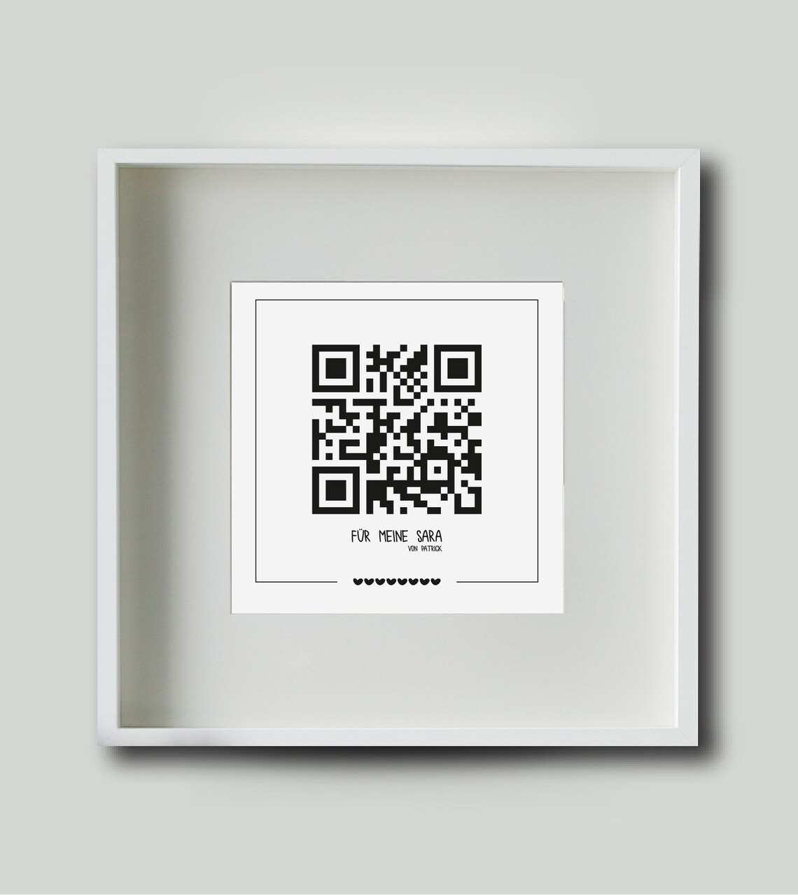 Personalized QR Code Picture With Your Name Date Dedication | Etsy