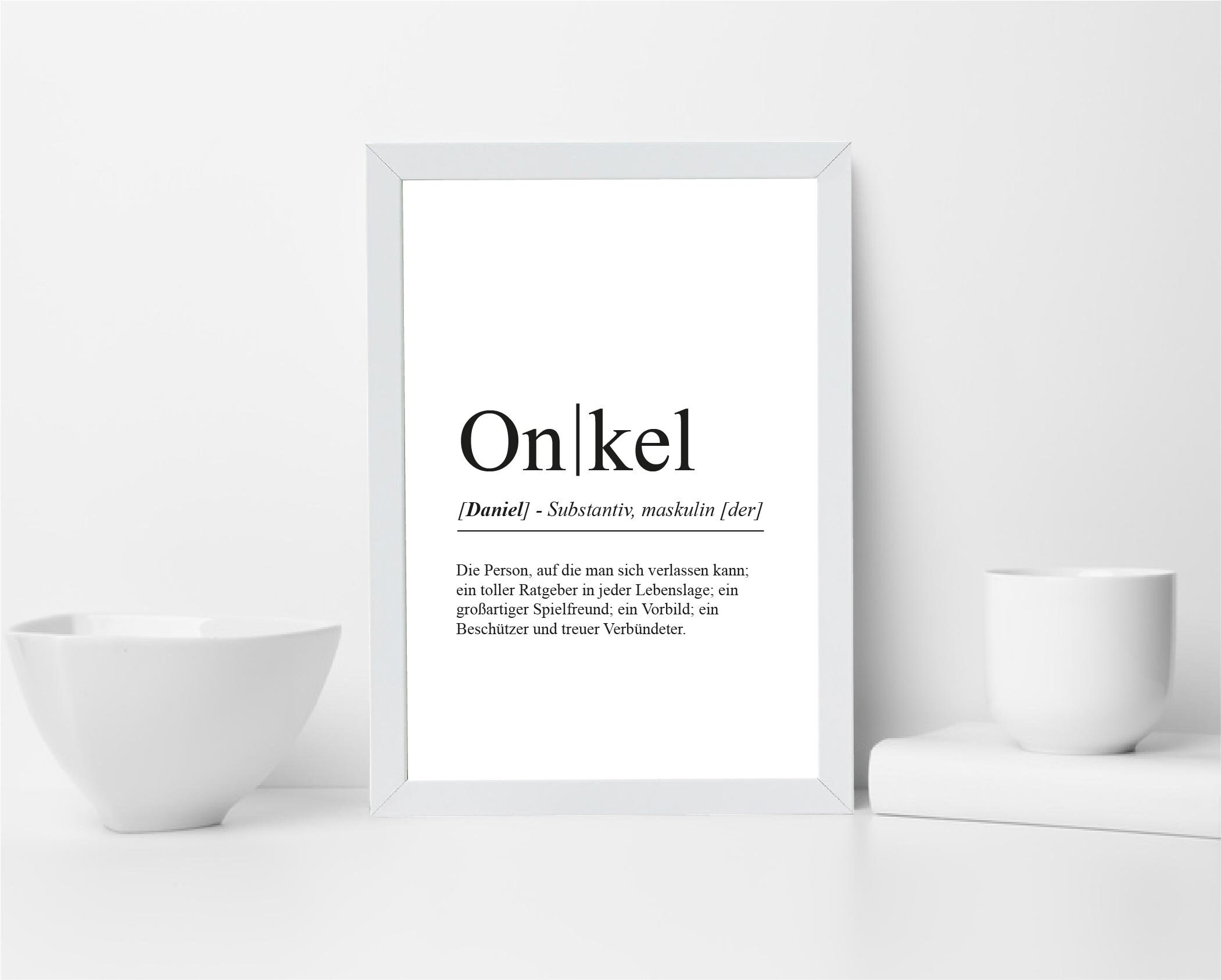 Personalisiertes Bild Definition ONKEL zum | Etsy
