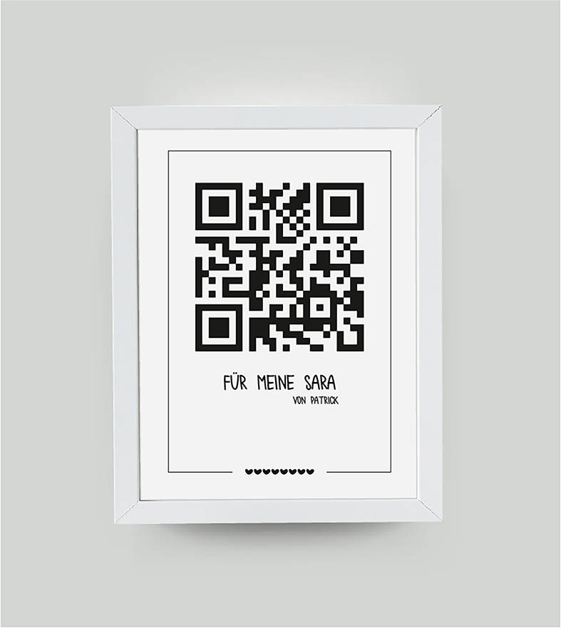 Personalisiertes QR-Code Bild mit euren Namen Datum Widmung | Etsy