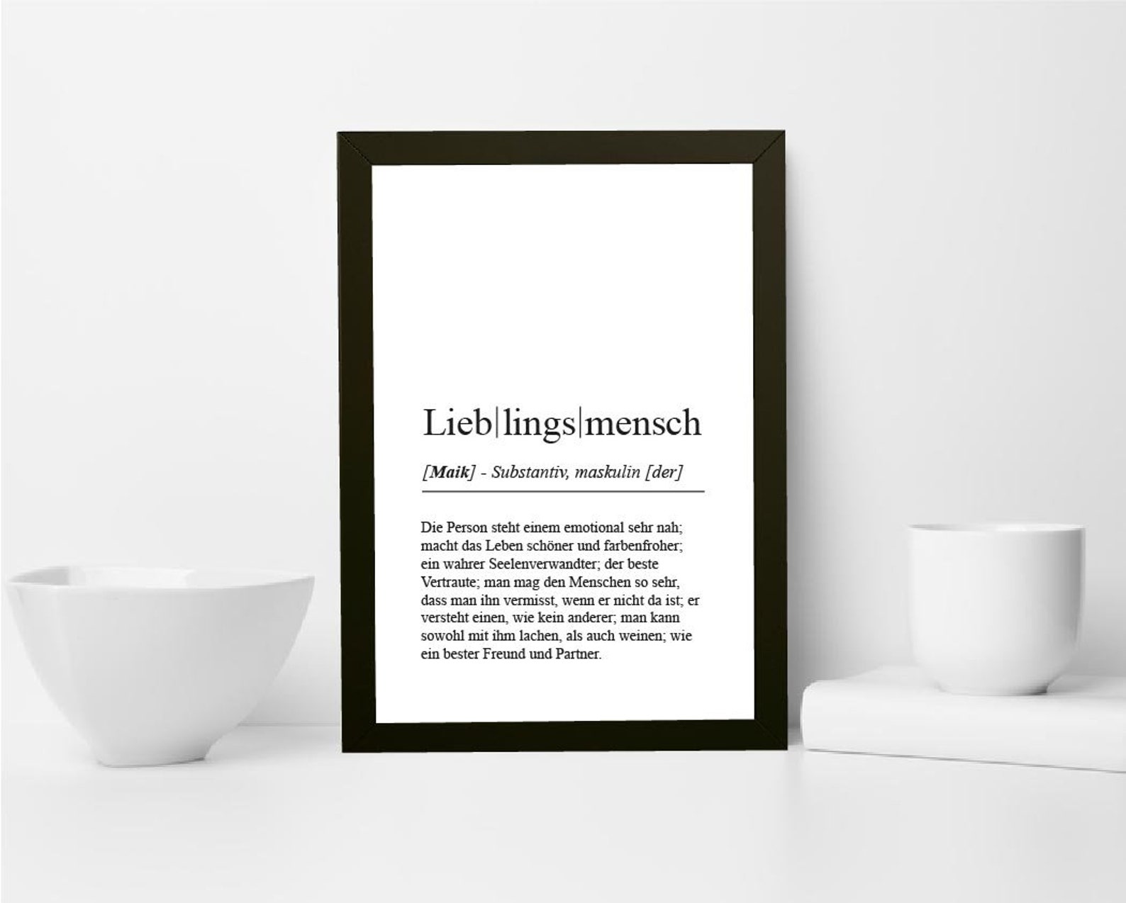 Personalisiertes Bild Definition LIEBLINGSMENSCH Geburtstag - Etsy.de