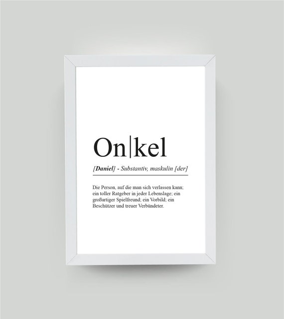 Personalisiertes Bild Definition ONKEL zum | Etsy