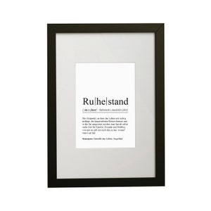 Personalisiertes Bild "Definition RUHESTAND" Geburtstag Bedanken ...
