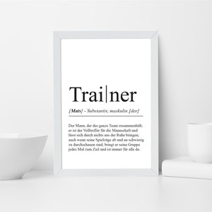 Personalisiertes Bild Definition TRAINER - Etsy.de