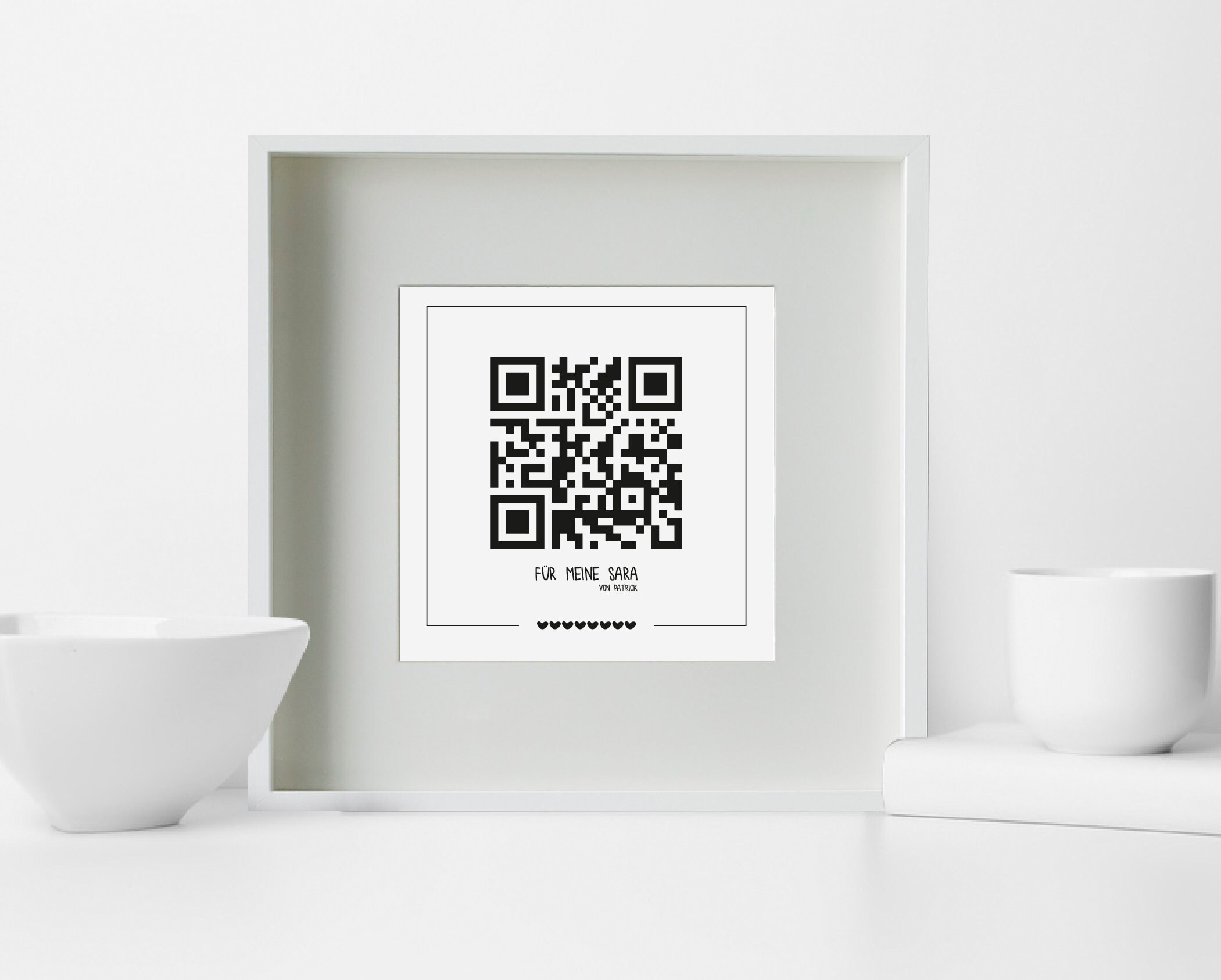 Personalized QR Code Picture With Your Name Date Dedication - Etsy
