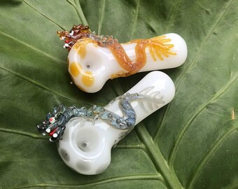 High Quality Wood Carved Coiled Dragon Pipe - Etsy