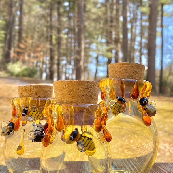 Glass Bee Honey Jar - Etsy