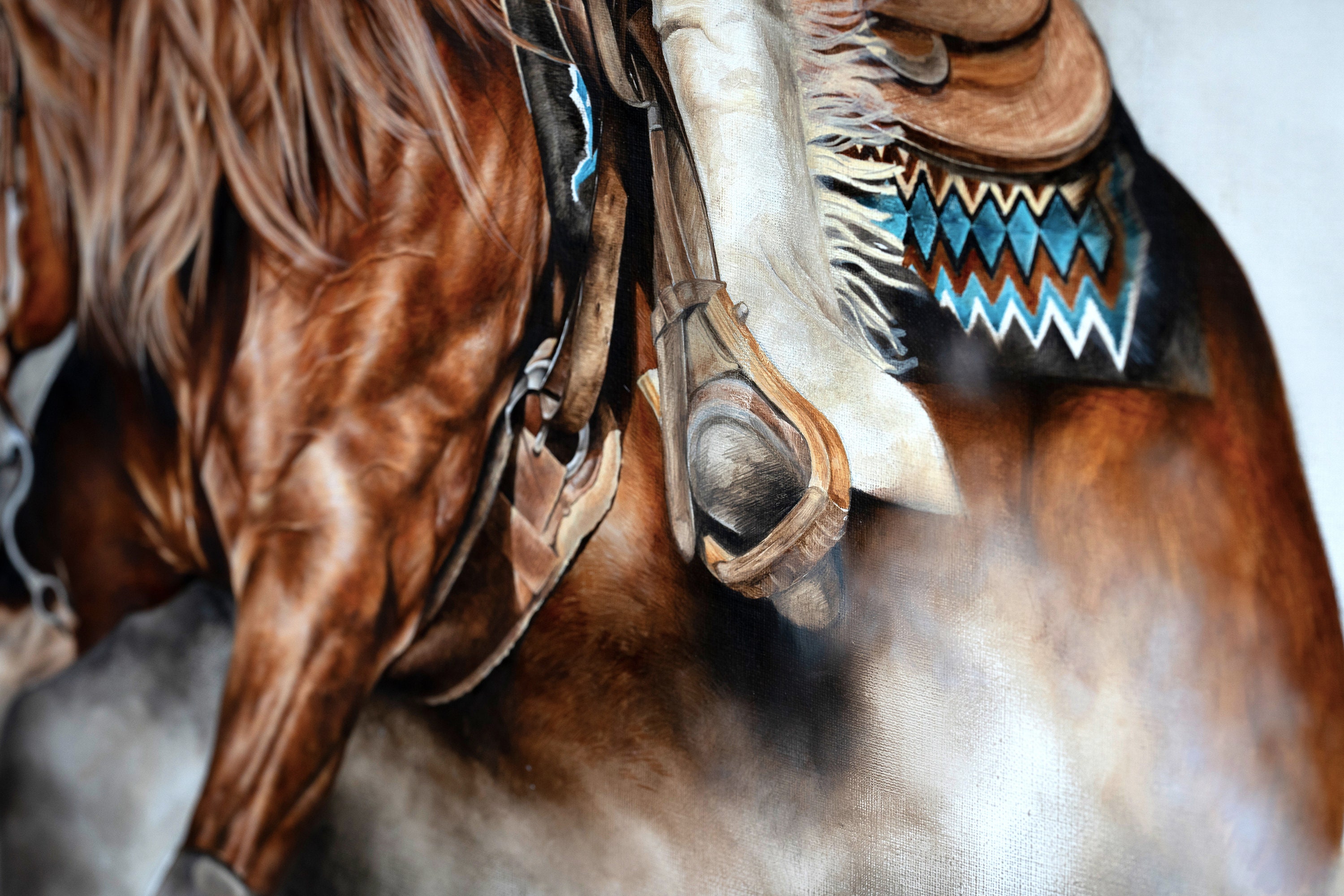 PRINT Limited Edition of a Reining Horse, Print, Wall Art, Animal ...