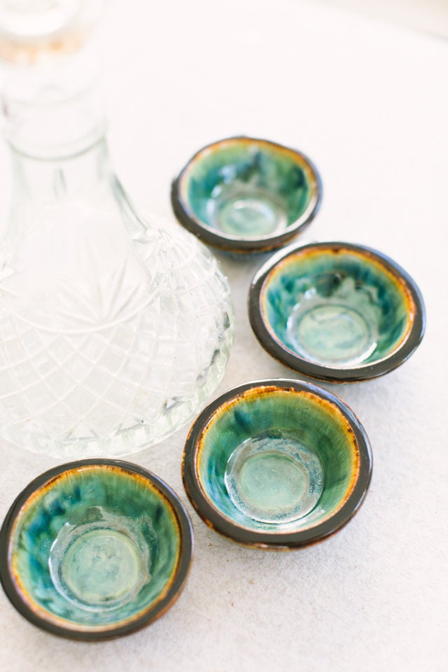 4 oz Green Seas Mezcal de Copitas. Set of 4 | Etsy