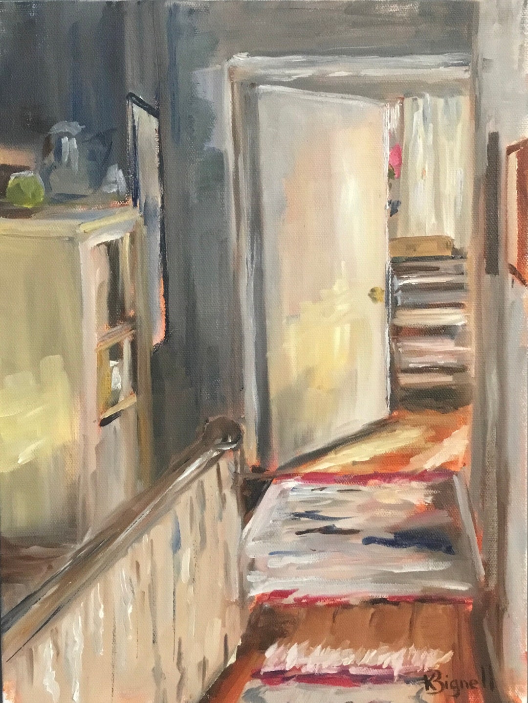 Original Oil Painting, One of a Kind, Interior Scene, Painting of ...