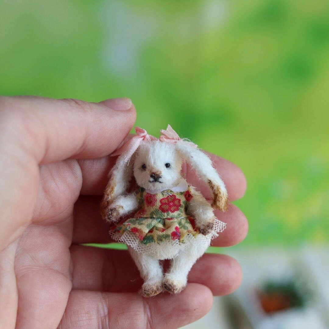 Mini Crochet Rabbit - Micro Miniature Tiny Crocheted Toy - Handmade ...