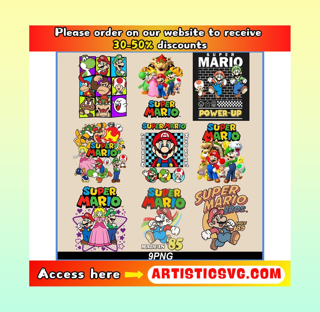 Super Mario PNG Bundle, Super Mario Bundle, Super Mario Transparent PNG ...