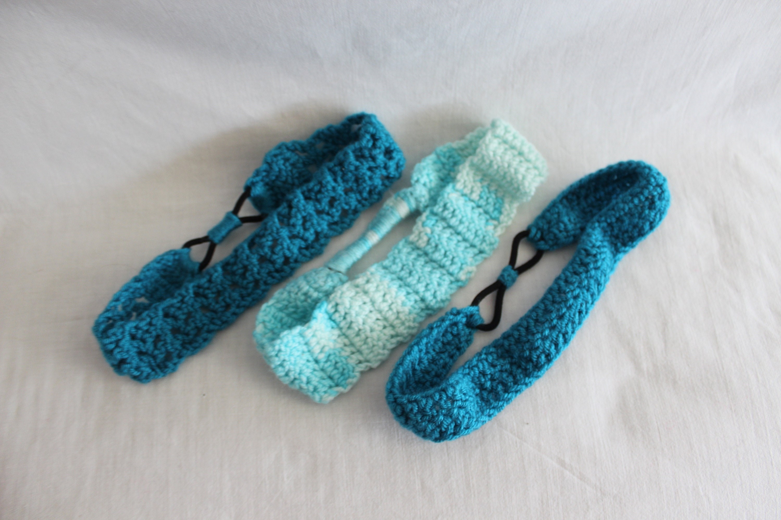 Set of 3 Turquoise Blue Boho Hair Bands with Elastic Hold NEW - Etsy.de