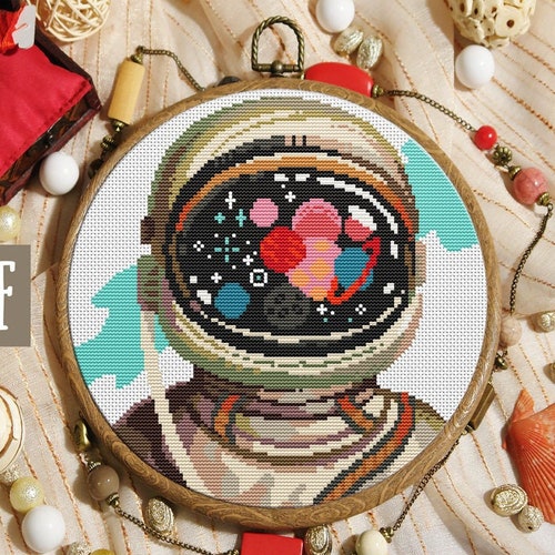 NASA Cross Stitch Pattern Modern Astronomy Design Space | Etsy