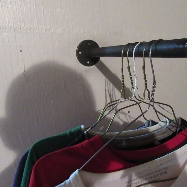 Wall Mounted Industrial Hanging Rod - Etsy