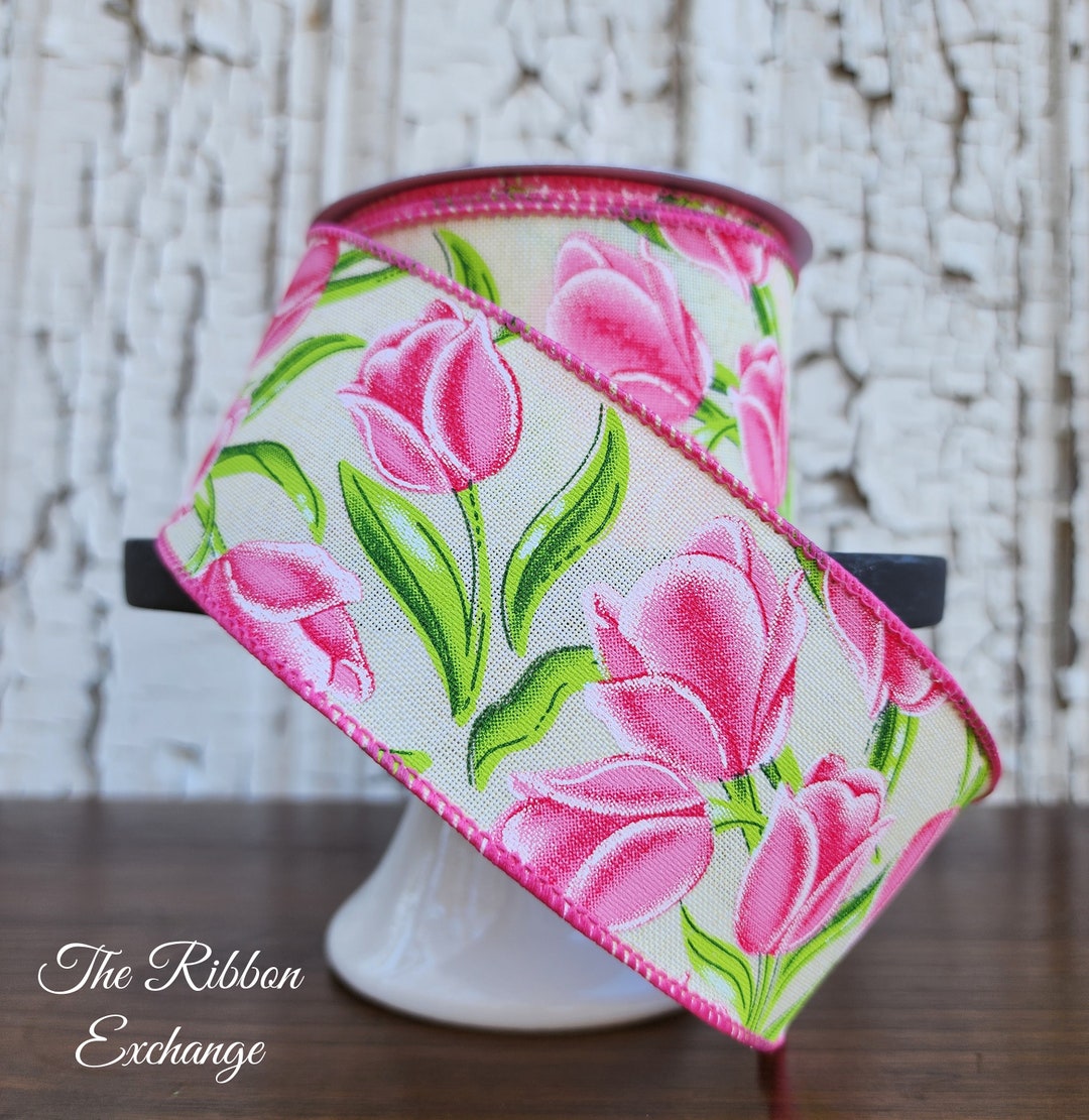 2.5 Inch Ribbon, Wired Ribbon, Easter Wired Ribbon, Spring Ribbon ...