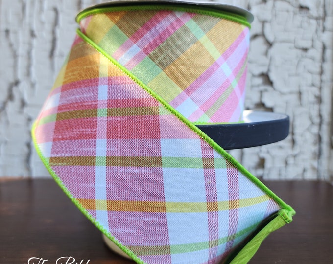 2.5 Inch Ribbon, Wired Ribbon, Easter Wired Ribbon, Spring Ribbon - Etsy