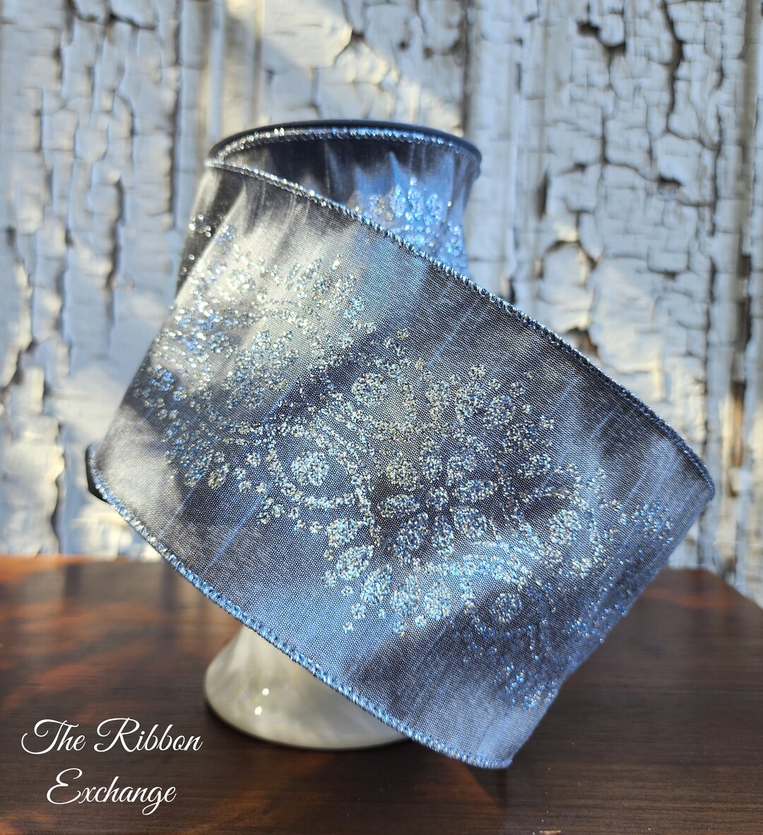 4 Inch Wired Ribbon Wired Ribbon Luxury Ribbon Christmas - Etsy