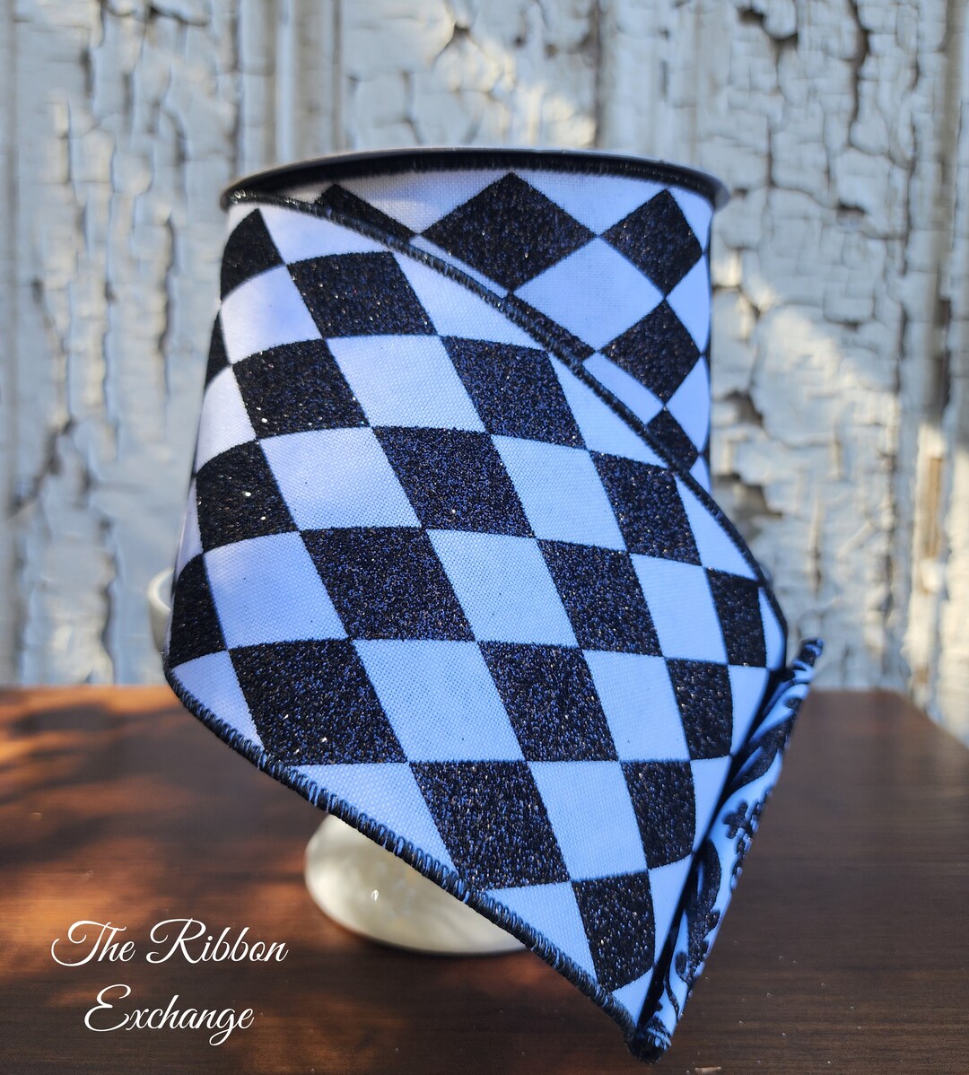 4 Inch Wired Ribbon, Wreath Supplies, Ribbon for Wreaths, Christmas ...