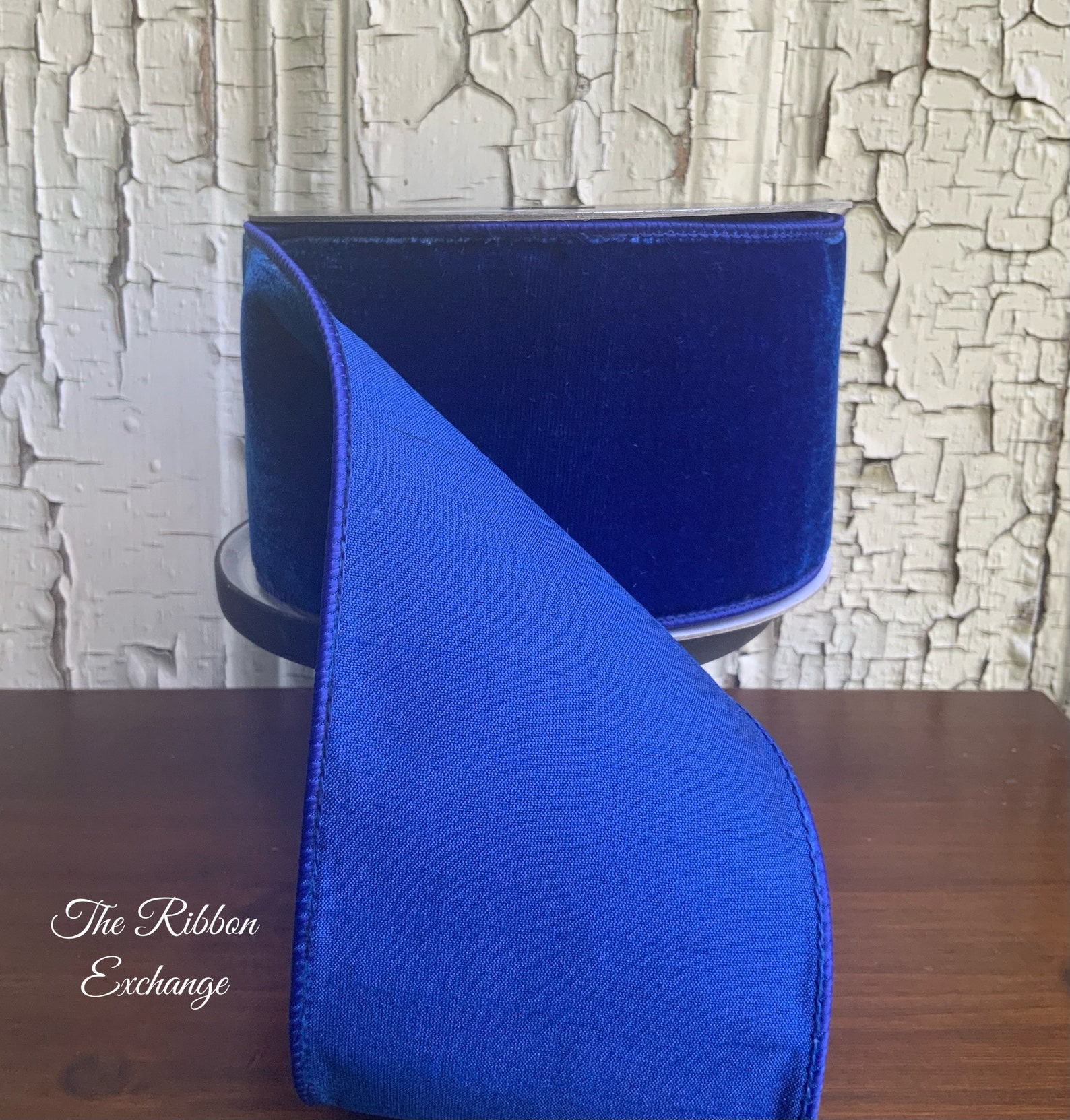 4 Inch Wired Ribbon Farrisilk Designer Ribbon Blue - Etsy