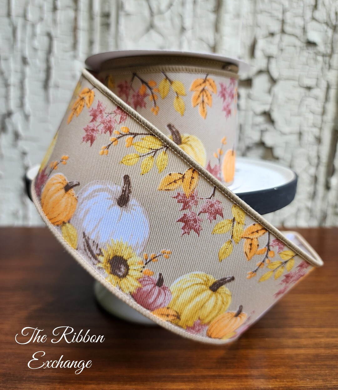 2.5 Inch Wired Ribbon, Wreath Supplies, Ribbon for Wreaths, Fall Ribbon ...