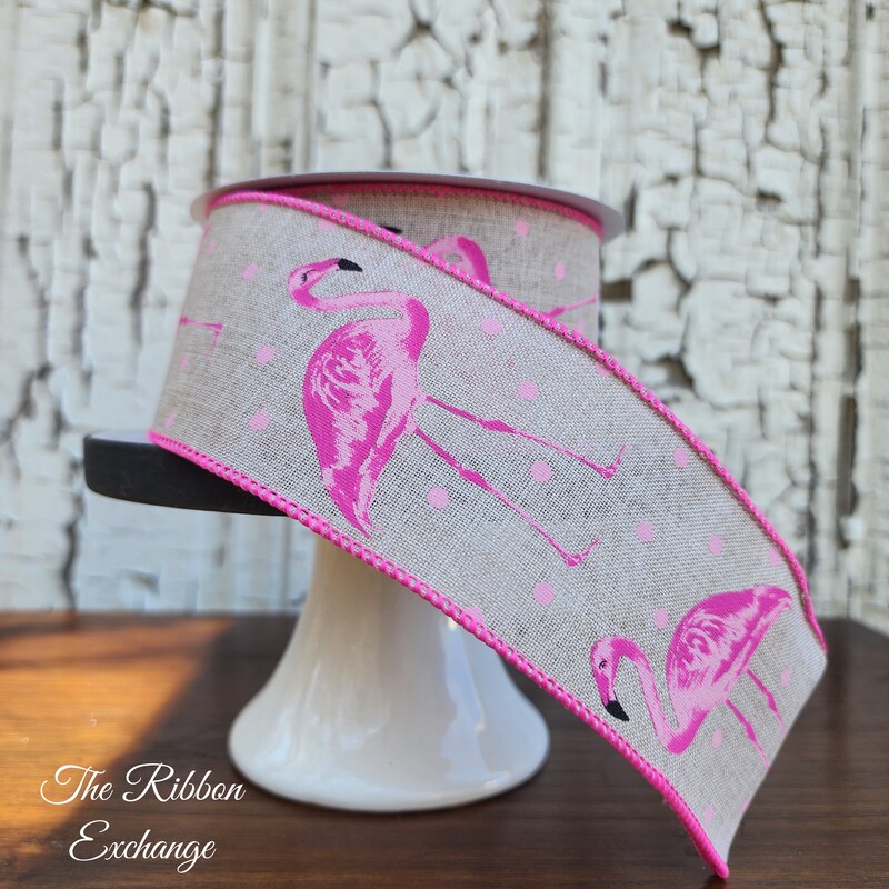 Flamingo Ribbon Wired - Etsy
