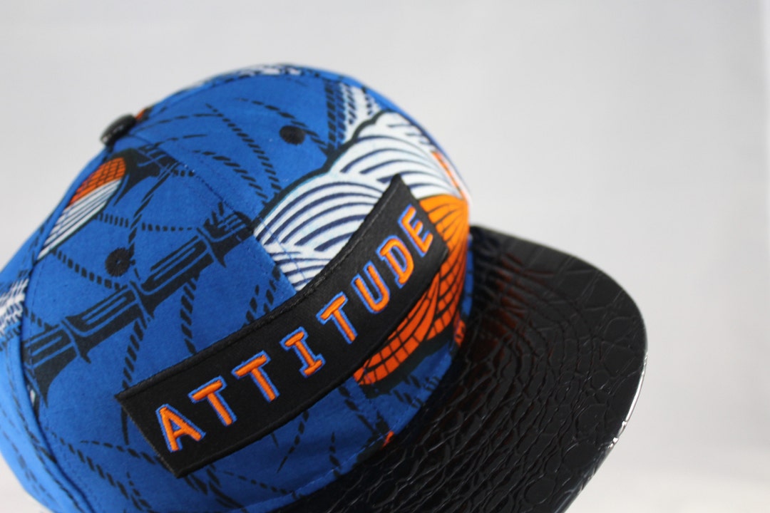 Blue African Print Hat - Etsy