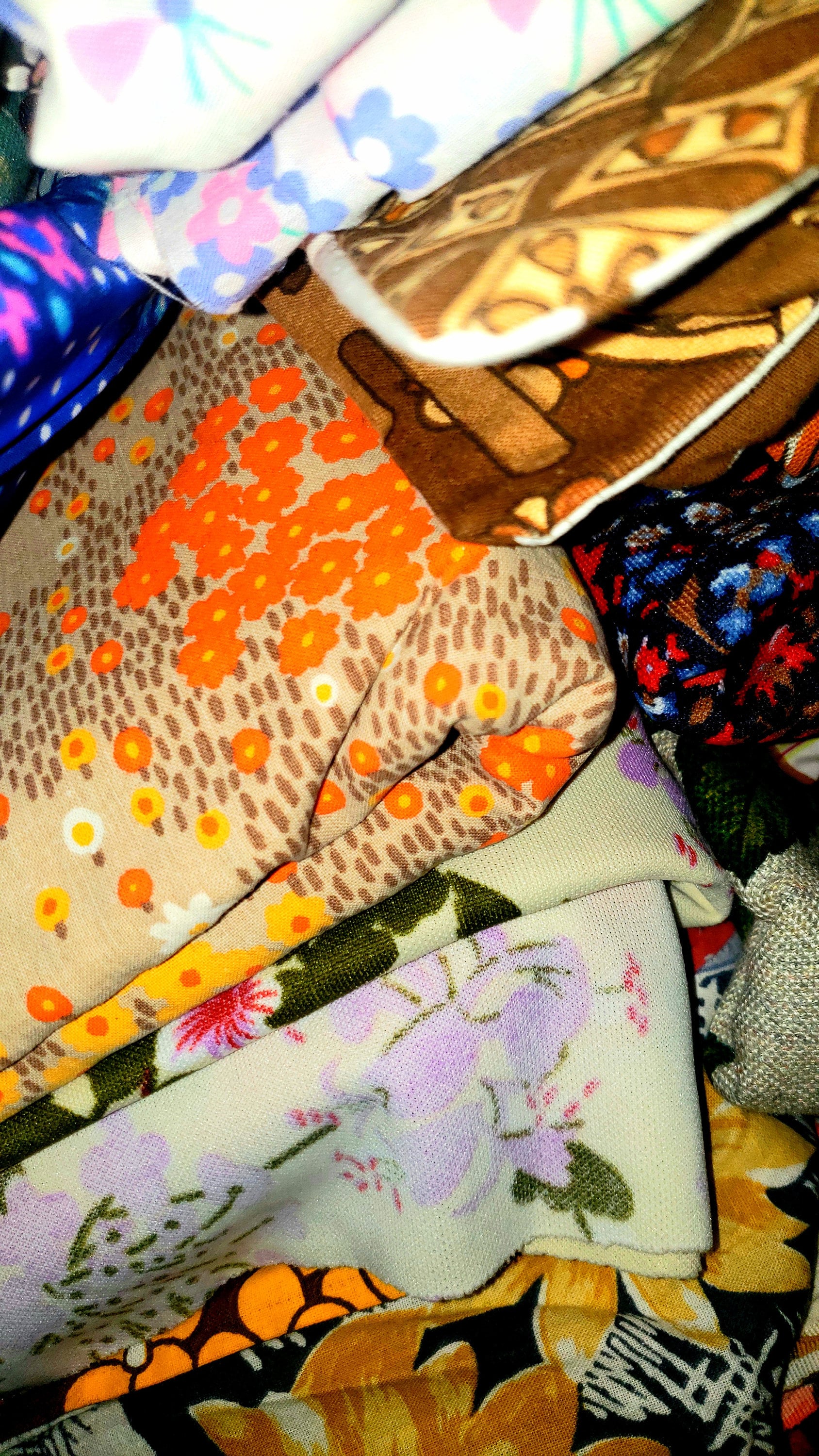 50lbs of Vintage 1970s-80s Fabrics - Etsy