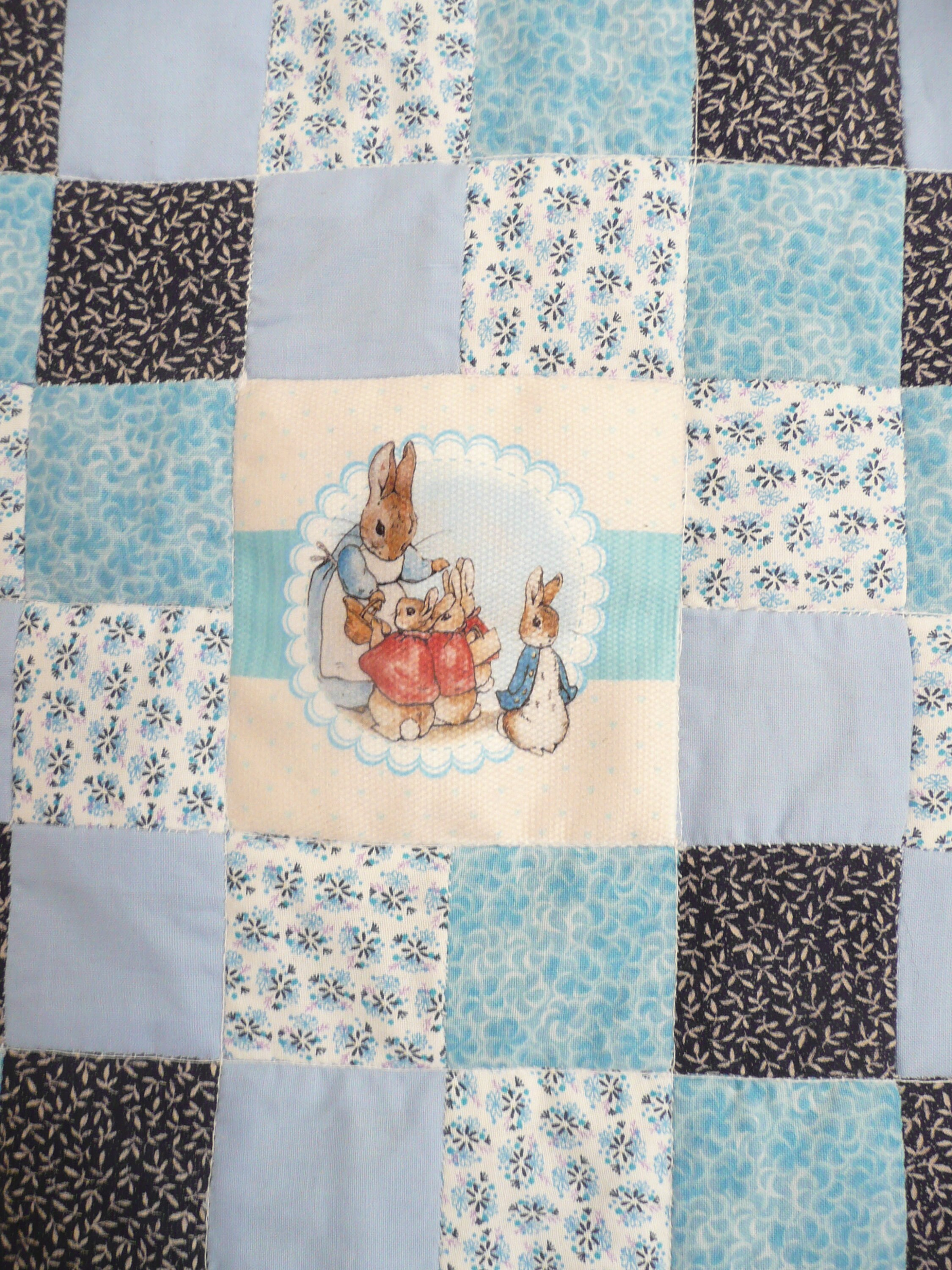 Handmade Beatrix Potters Peter Rabbit Quilt in Blues. Ideal - Etsy