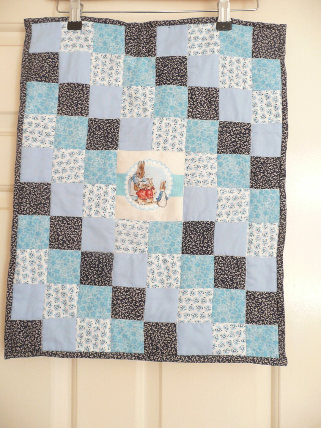 Handmade Beatrix Potters Peter Rabbit Quilt in Blues. Ideal - Etsy