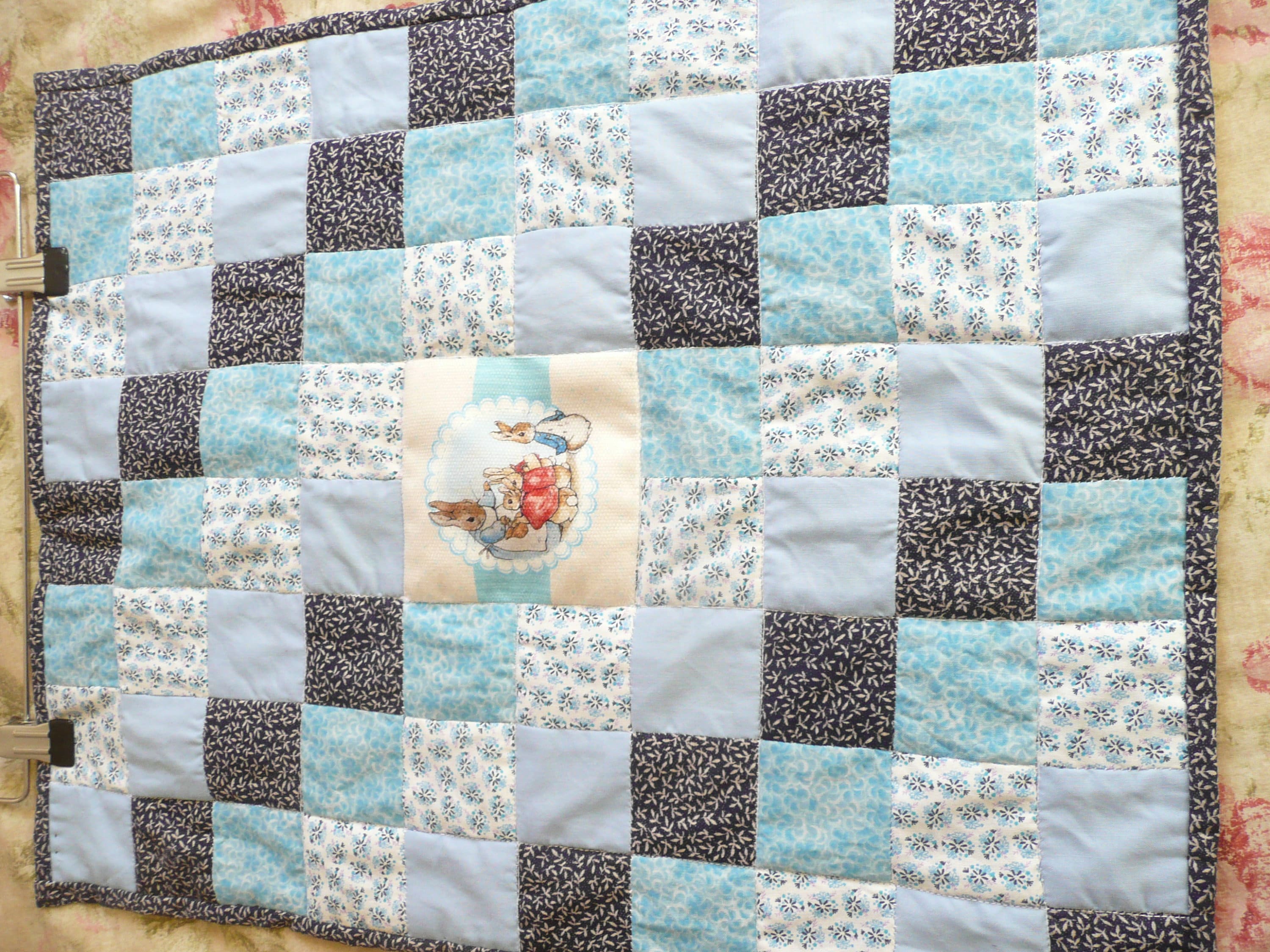 Handmade Beatrix Potters Peter Rabbit Quilt in Blues. Ideal - Etsy
