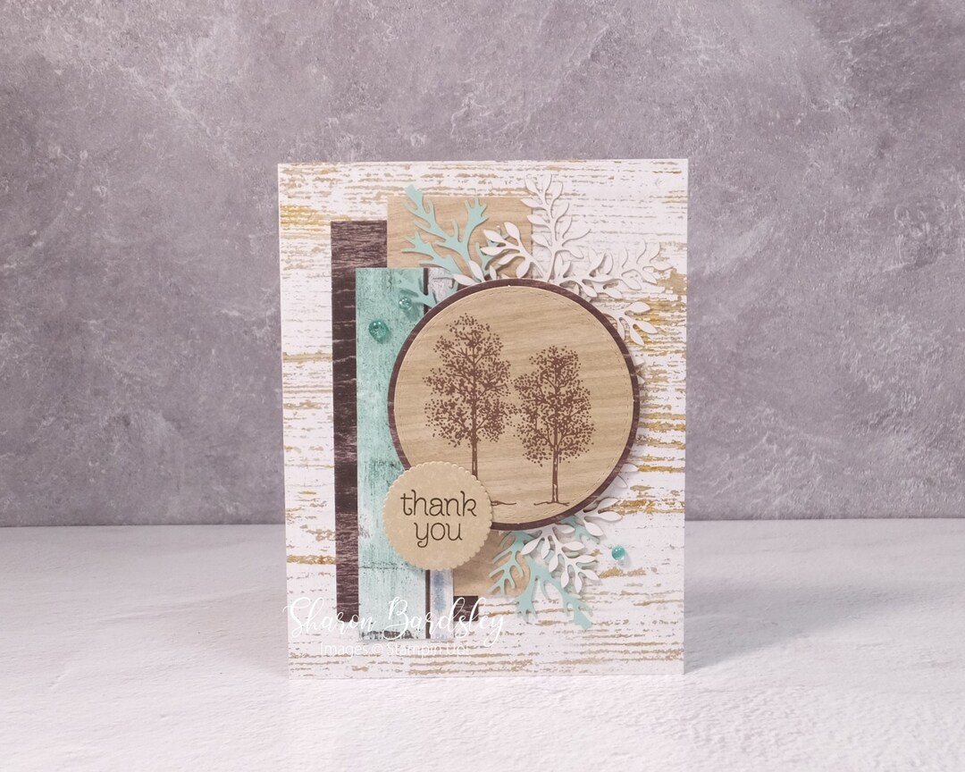 Handmade Thank You Card - Country Woods Thank You - Rustic Barn Wood ...