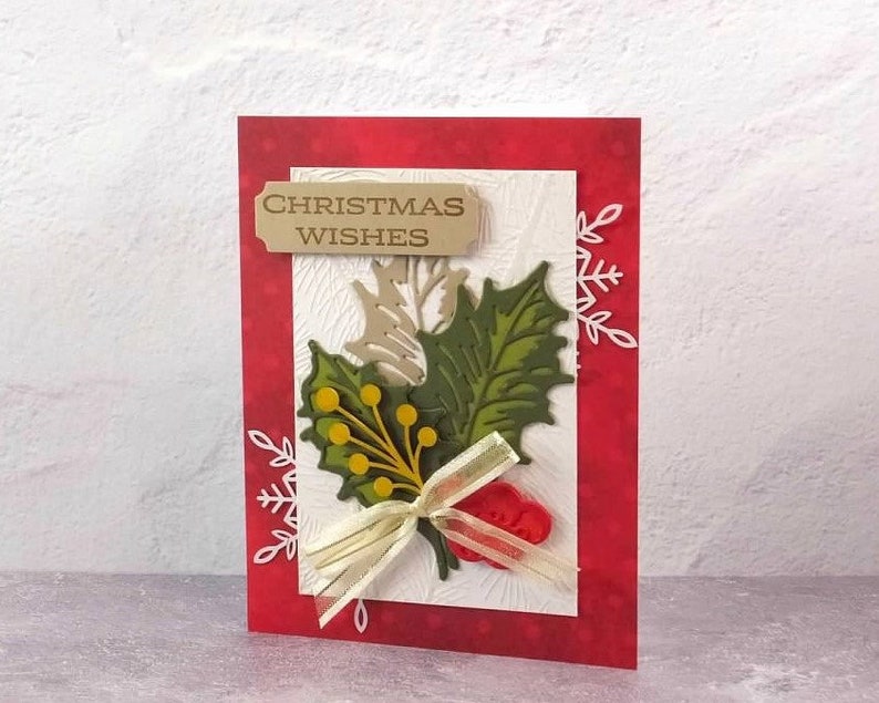 Handmade Christmas Card - Stampin up Leaves of Holly – Holly Leaves ...