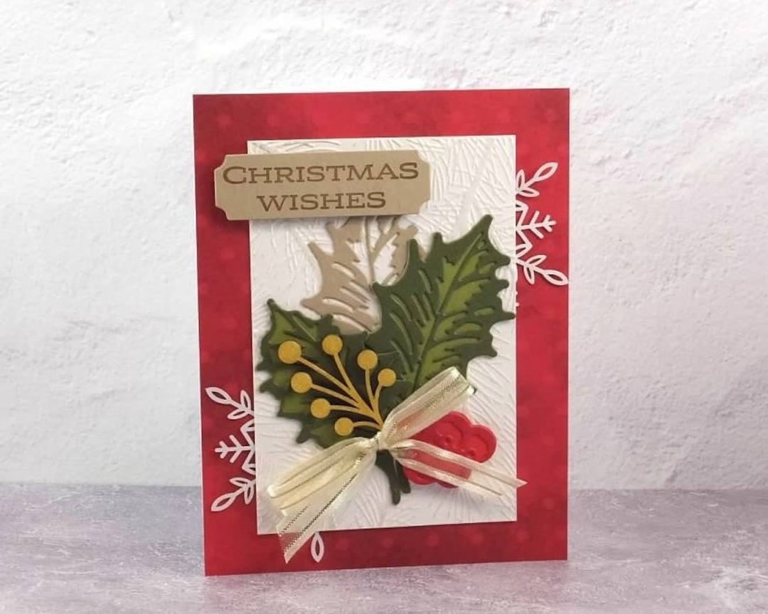 Handmade Christmas Card - Stampin up Leaves of Holly – Holly Leaves ...